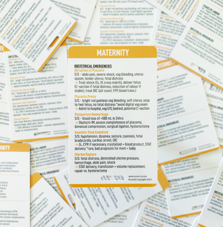 REFERENCE CARDS – NurseIQ