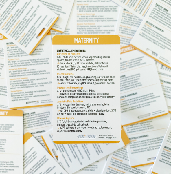 Maternity Nursing Reference Cards – NurseIQ