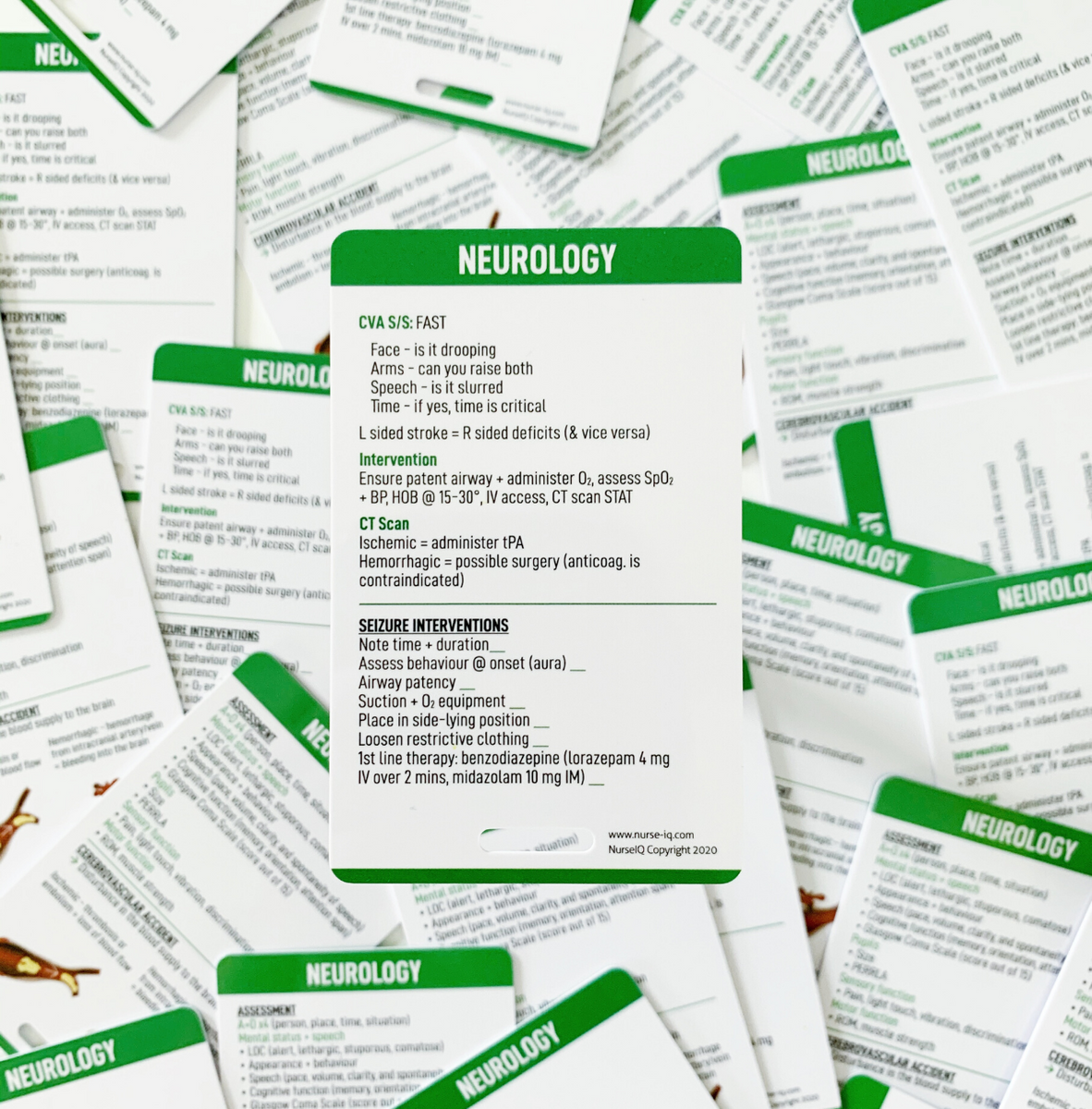 Neurology Nursing Reference Cards – NurseIQ